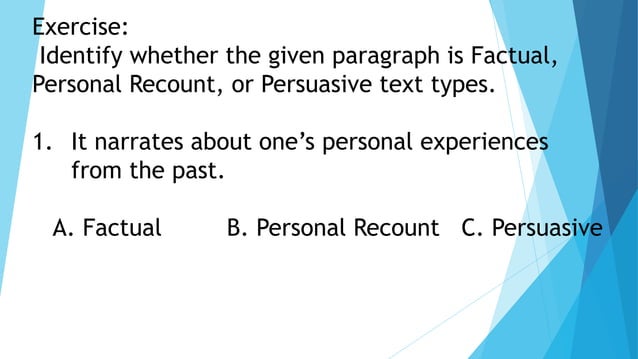 Developing Paragraphs that Illustrate each Text Type.pptx | Food & Drink