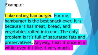 Developing Paragraphs that Illustrate each Text Type.pptx | Food & Drink