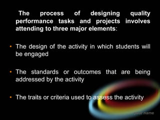 Developing performance assessments | PPTX