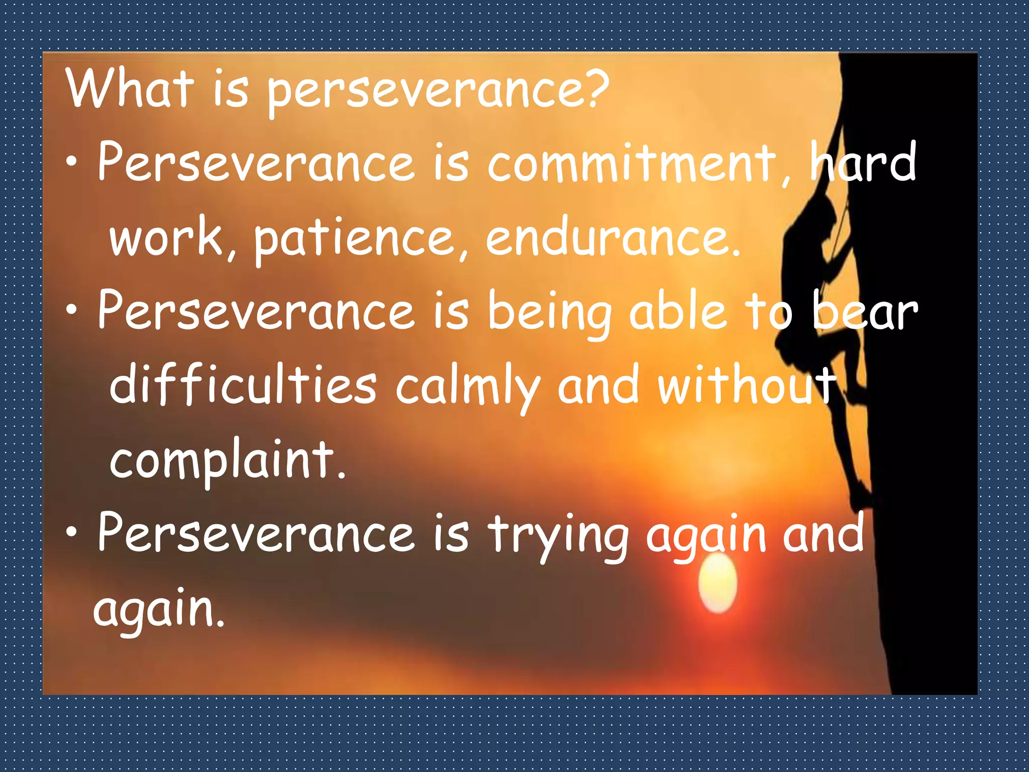Developing perseverance | PPT