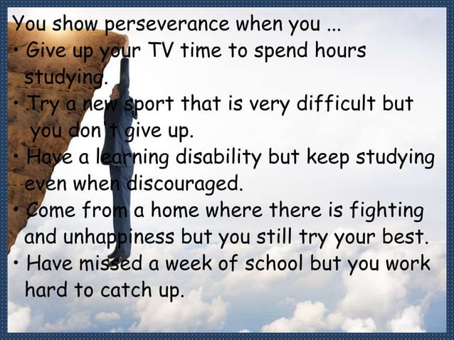 Developing perseverance | PPT