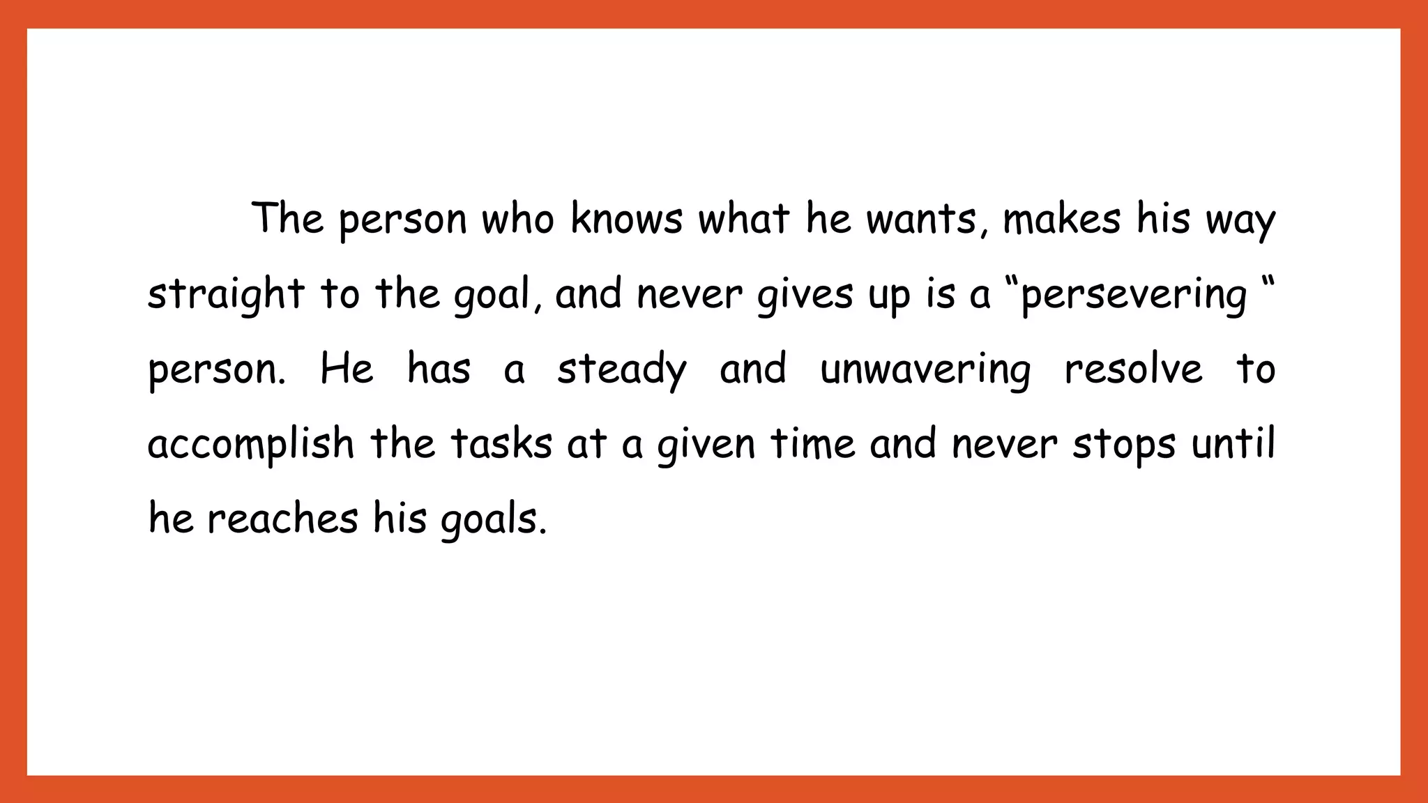 Developing perseverance | PPT