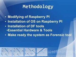 Developing portale tool for digital forensic | PPT