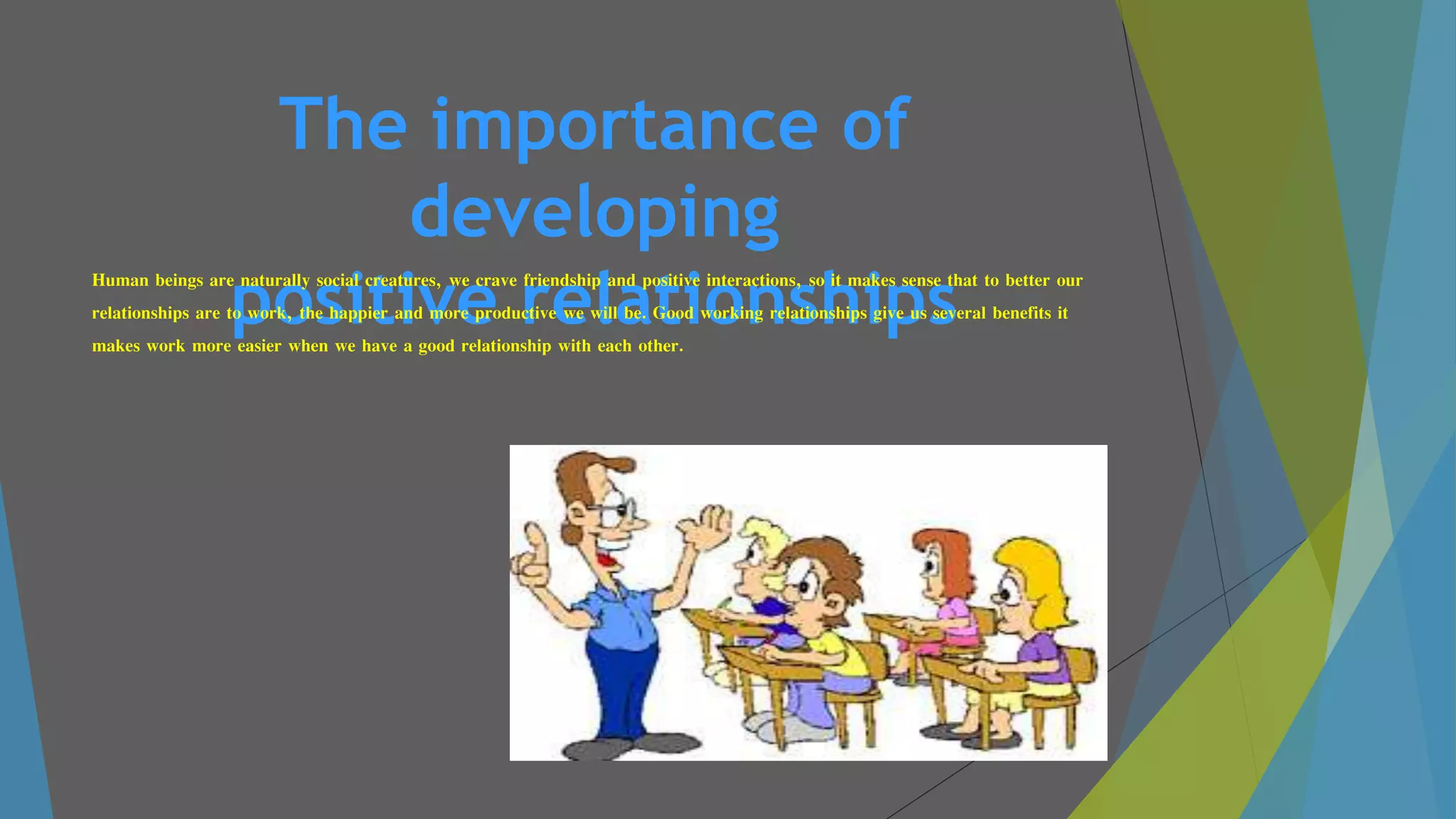 Developing positive relationships | PPTX