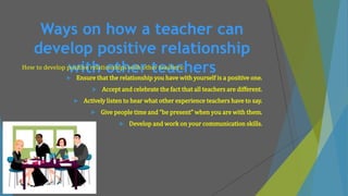 Developing positive relationships | PPTX