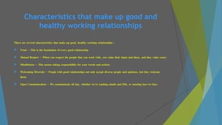 Developing positive relationships | PPTX