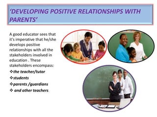 Developing positive relationships | PPSX
