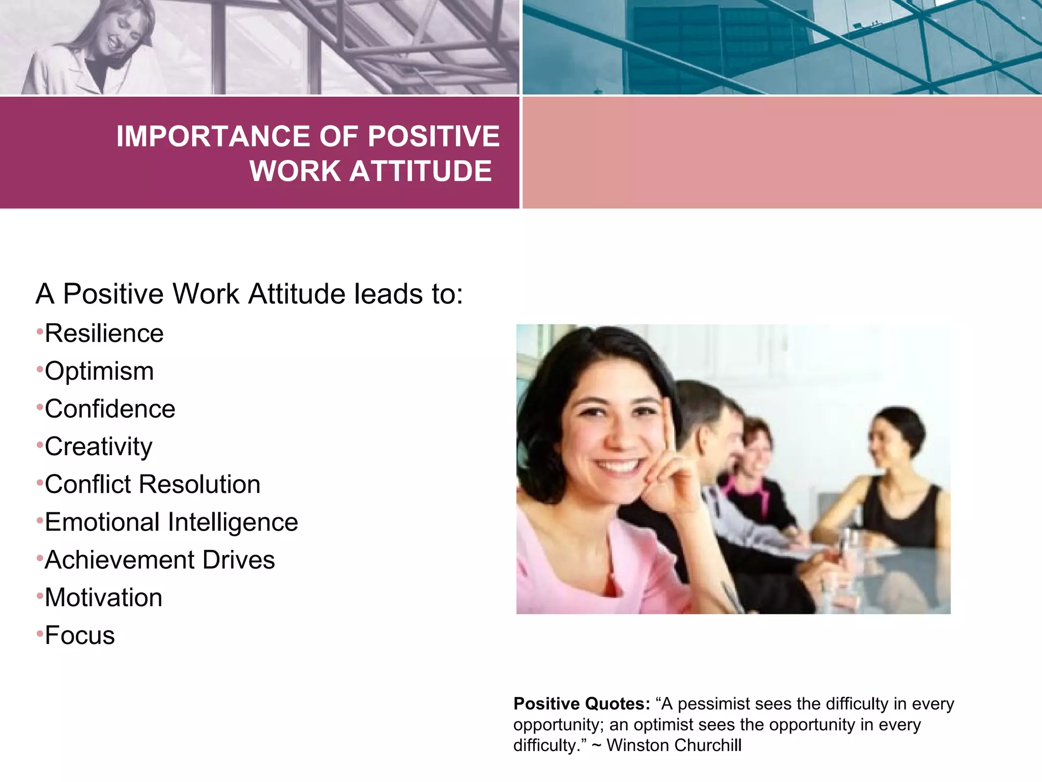 Developing Positive Work Attitudes Dbr Lecture Ppt | PPT