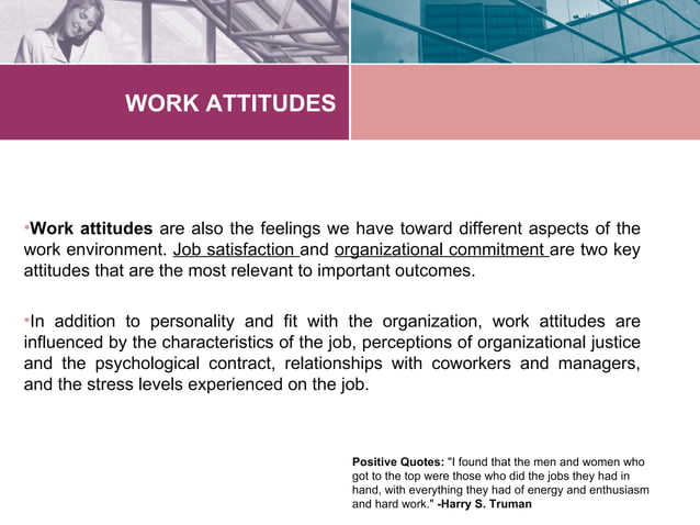 Developing Positive Work Attitudes Dbr Lecture Ppt | PPT
