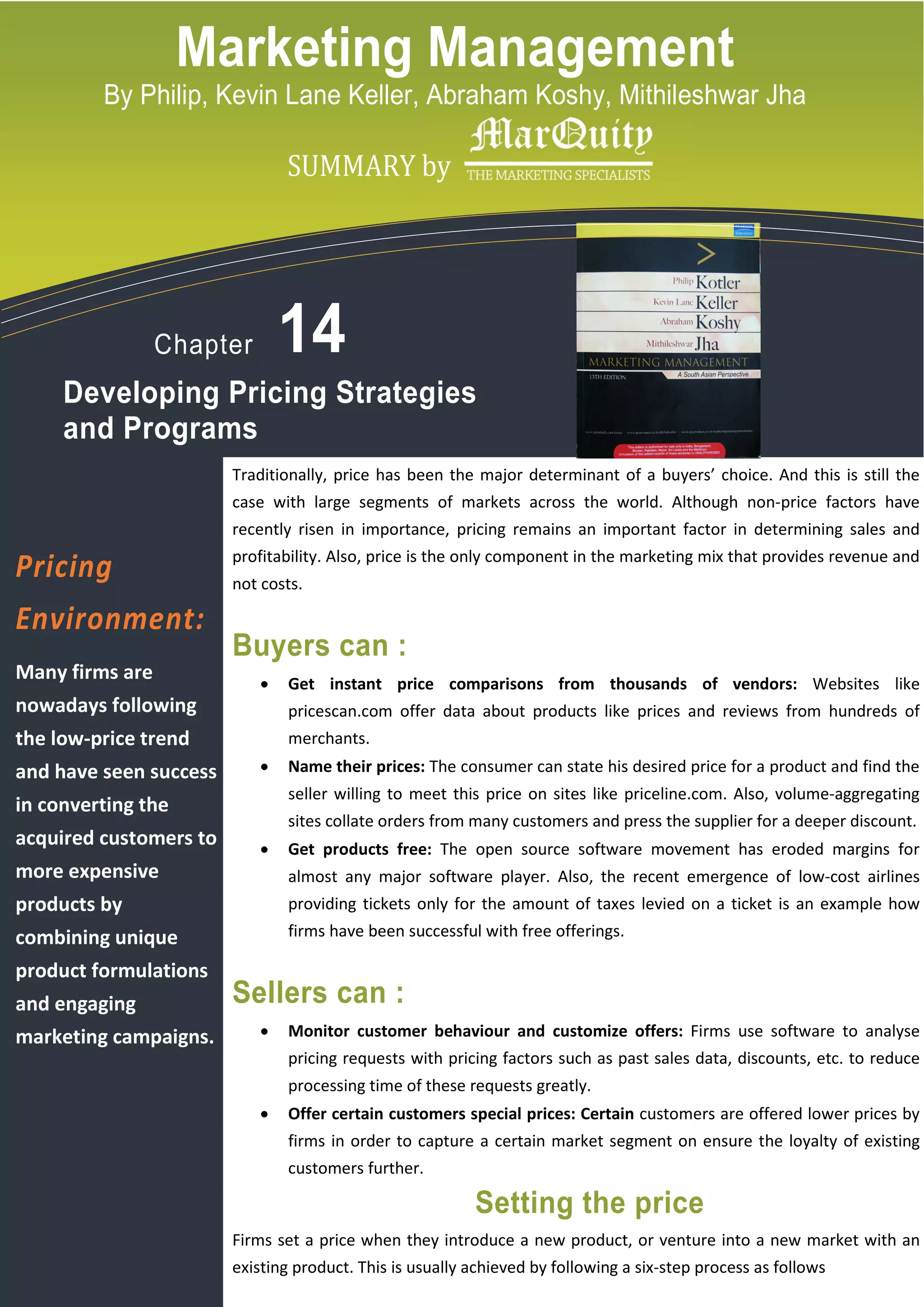 Developing pricing strategies & programs 14 | PDF