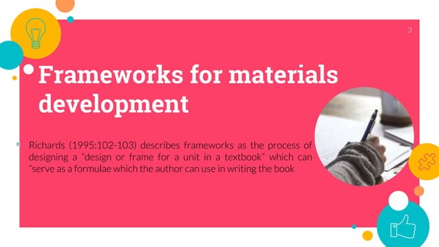 Developing principled frameworks for material development | PPTX
