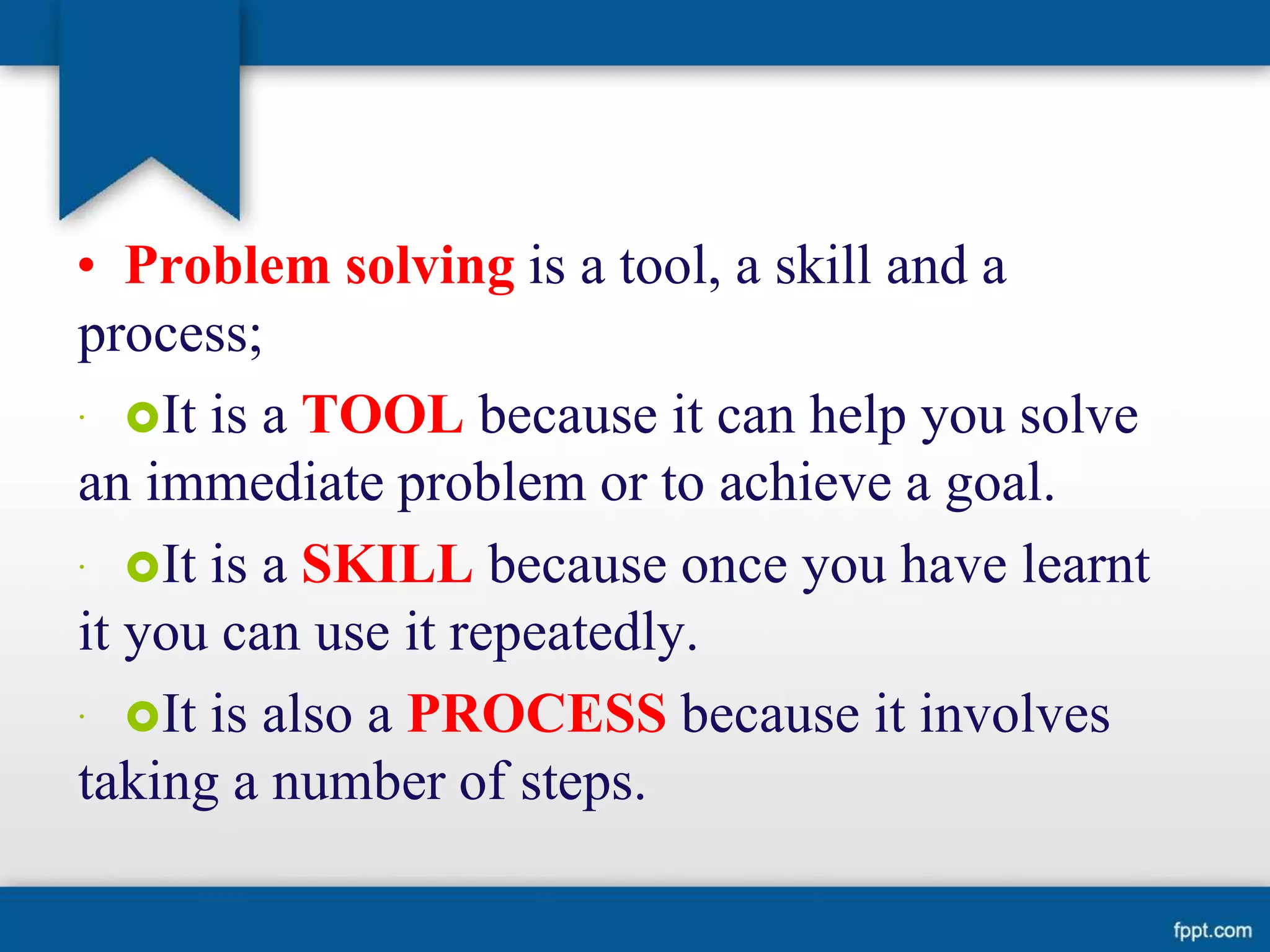 Developing problem solving | PPT
