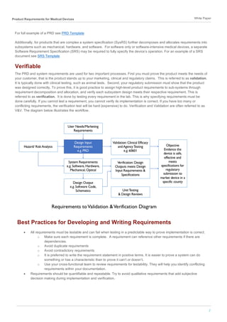 Developing Product Requirements For Medical Devices | PDF