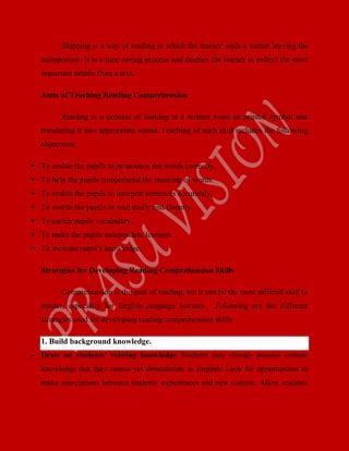 Developing proficiency in written comprehension and production | PDF