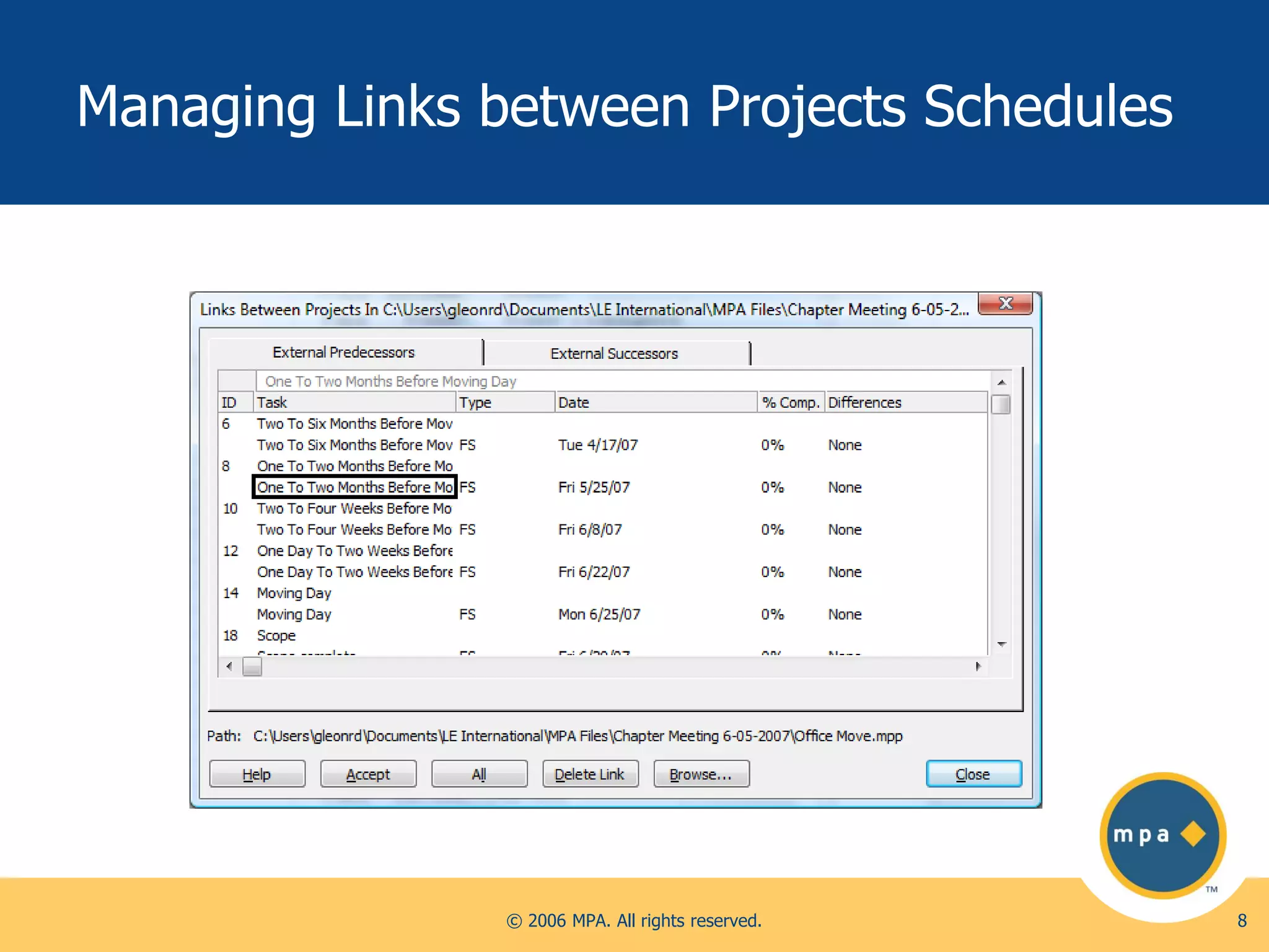Developing Program and Milestone Plans in MS Project 2003 and 2007 | PPT