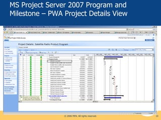 Developing Program and Milestone Plans in MS Project 2003 and 2007 | PPT