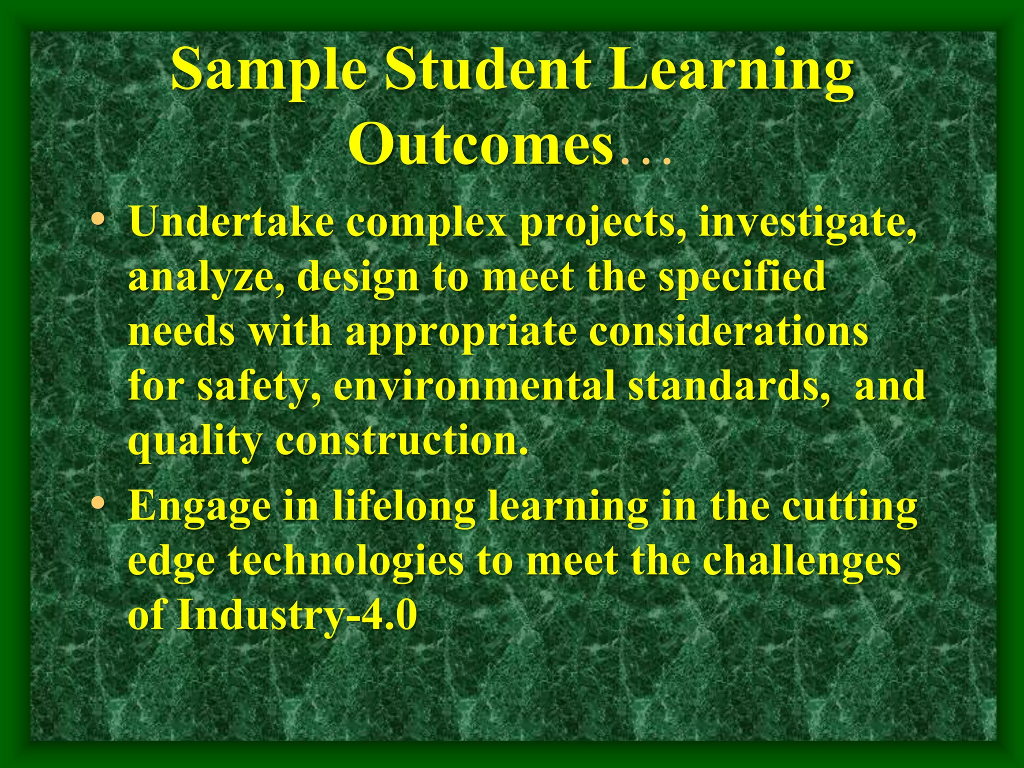 Developing program educational objectives and c os | PPT