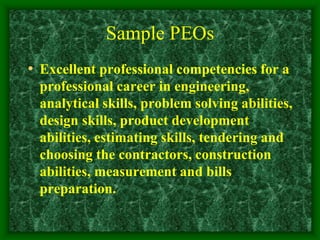 Developing program educational objectives and c os | PPT