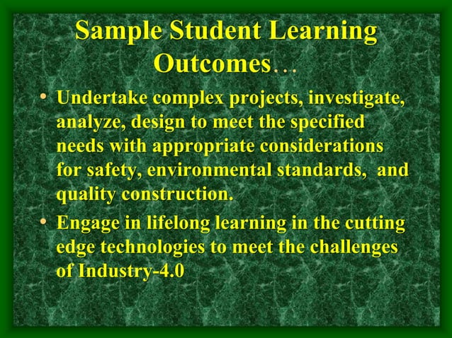 Developing program educational objectives and c os | PPT