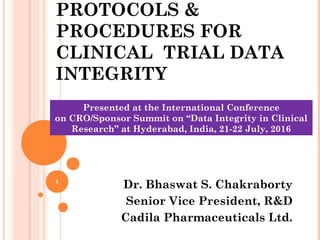 Developing Protocols & Procedures for CT Data Integrity | PPT
