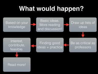 Developing research ideas | PDF