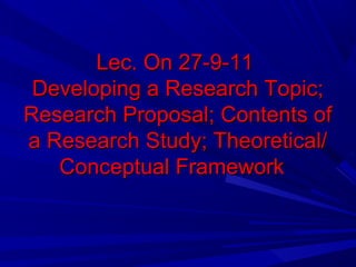 Developing Research Proposal | PPT