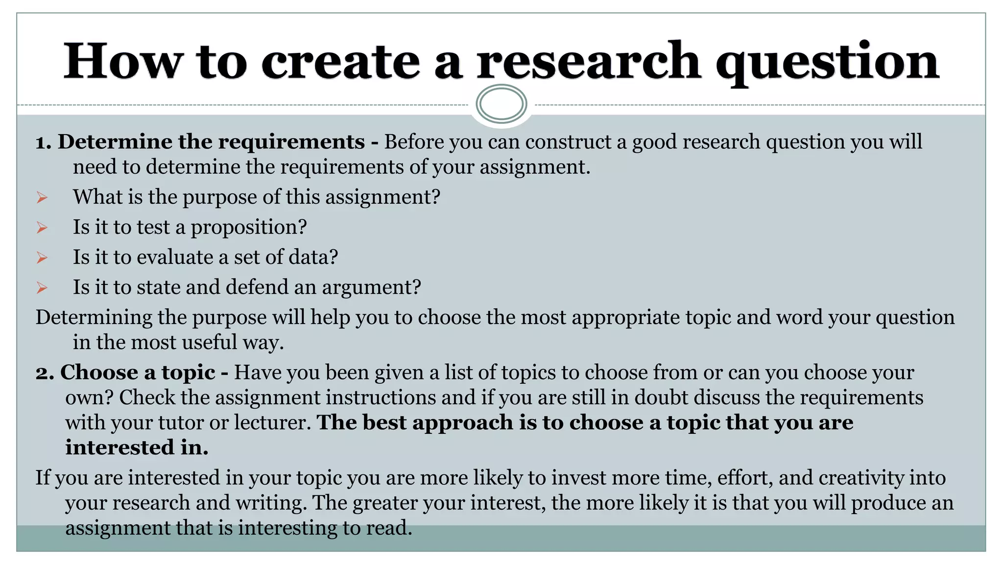Developing Research Question | PPTX