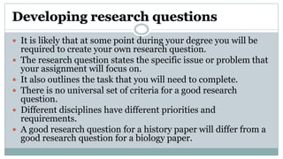 Developing Research Question | PPTX