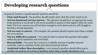 Developing Research Question | PPTX
