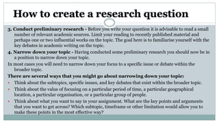 Developing Research Question | PPTX