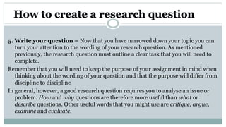 Developing Research Question | PPTX