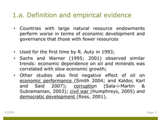 Developing resources – resource curse or resource blessing? | PPTX