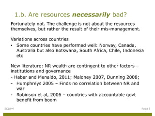 Developing resources – resource curse or resource blessing? | PPTX