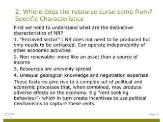 Developing resources – resource curse or resource blessing? | PPTX