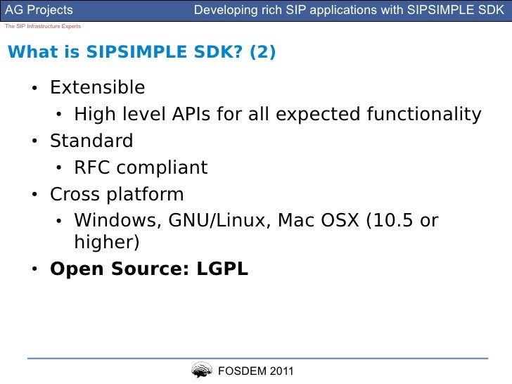 Developing rich SIP applications with SIPSIMPLE SDK