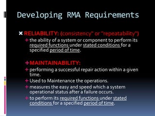 Developing rma requirements | PPT