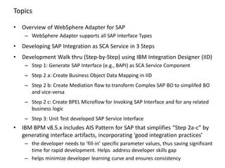 Developing SAP Integration services in IBM BPM Advanced | PDF