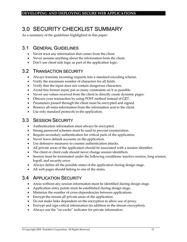 Developingsecurewebappswatchfire | PDF | Computer Software and Applications | Computing