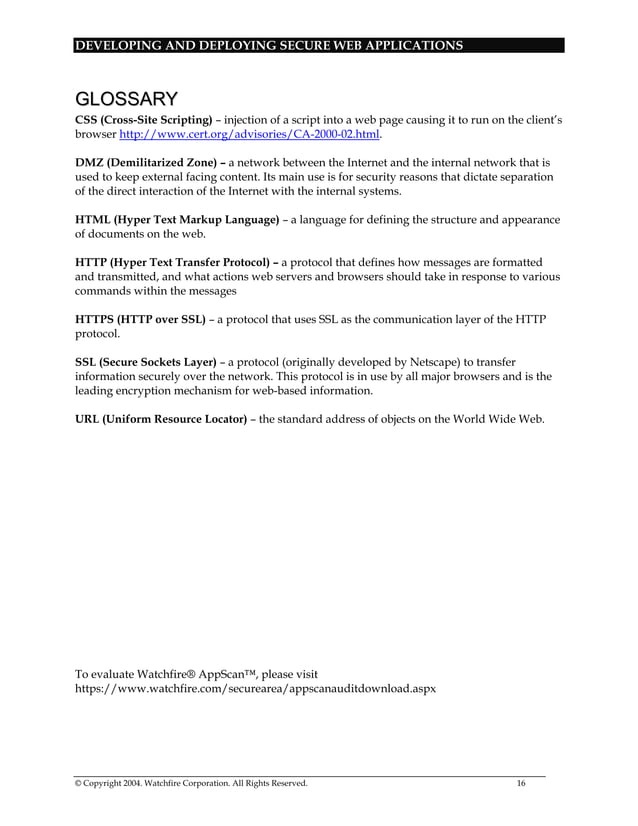 Developingsecurewebappswatchfire | PDF | Computer Software and Applications | Computing