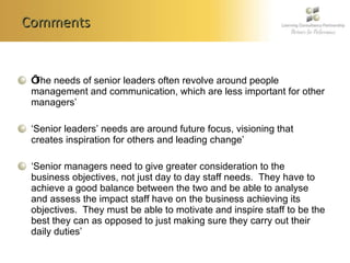 Developing Senior Leaders | PPT