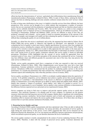 Developing service delivery standards for the hospitality industry in ...