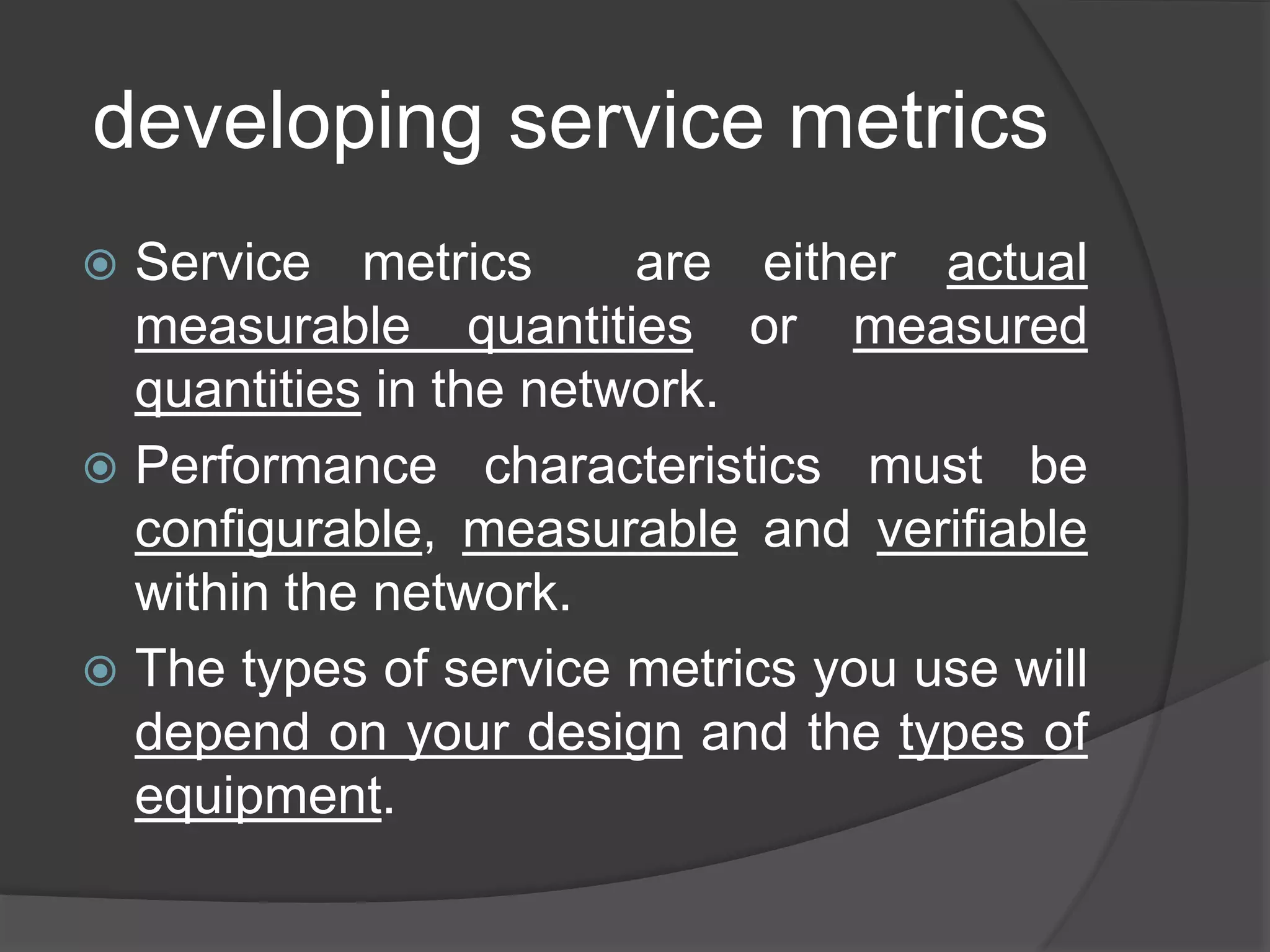 Developing service metrics | PPT
