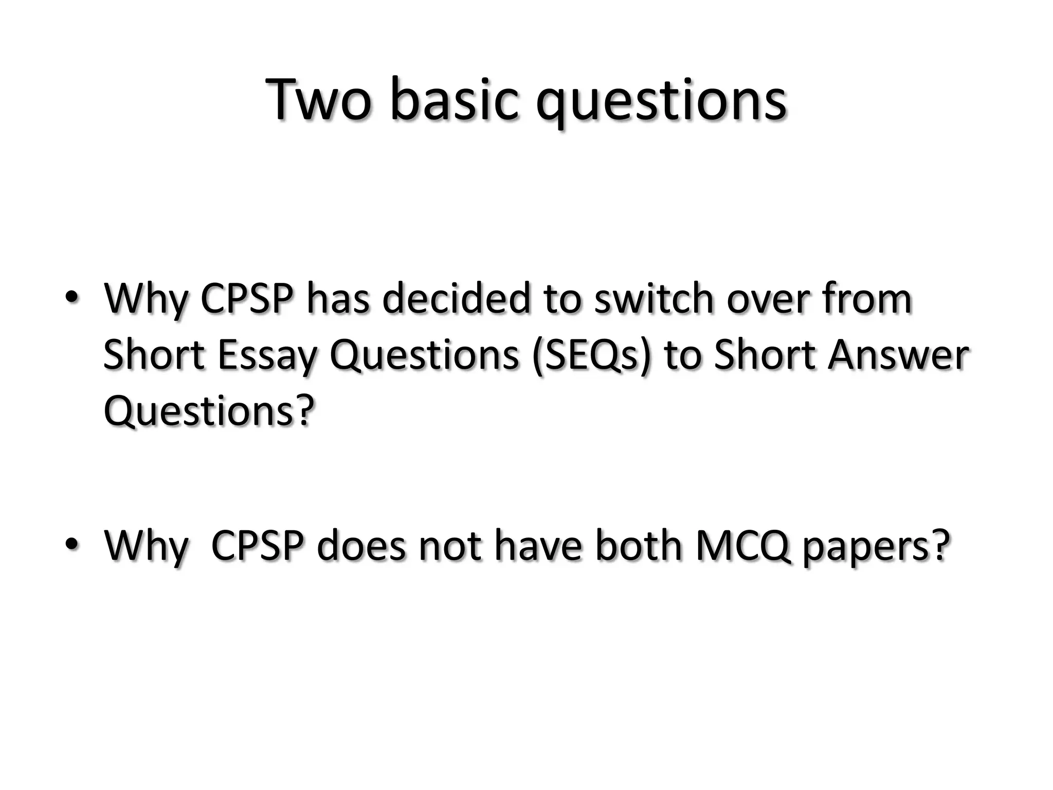 Developing short answer questions (sa qs) | PPTX