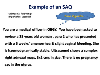 Developing short answer questions (sa qs) | PPTX