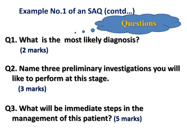 Developing short answer questions (sa qs) | PPTX