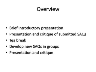 Developing short answer questions (sa qs) | PPTX