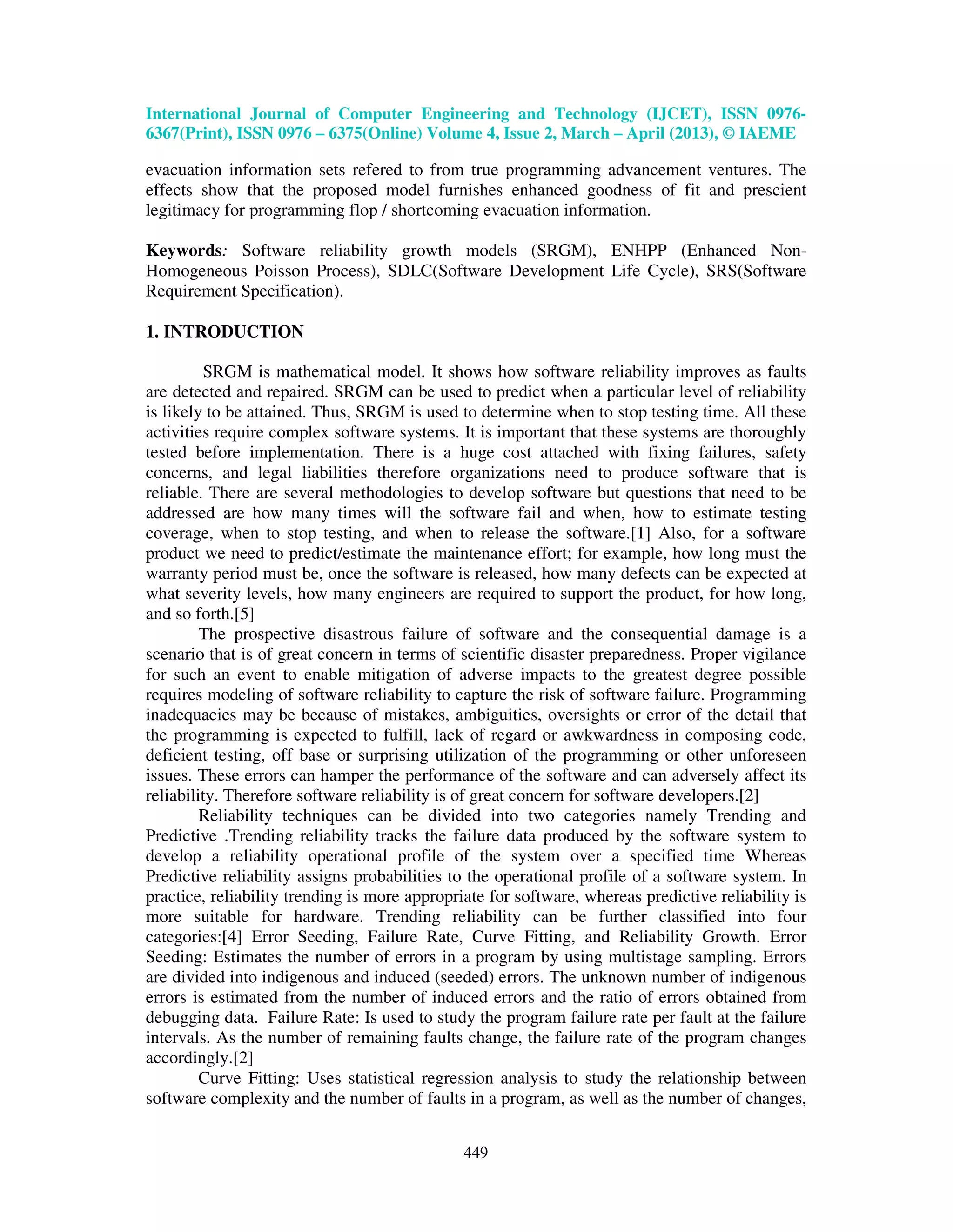 Developing Software Analyzers Tool Using Software Reliability Growth Model Pdf