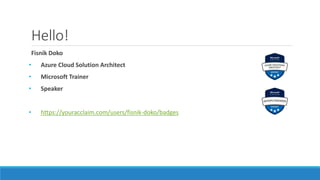 Developing Solutions for Azure - Best Practices | PPTX