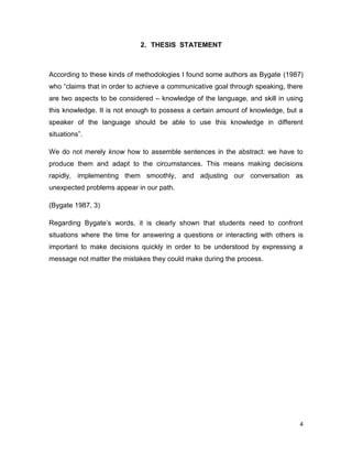 Developing speaking skills essay | PDF