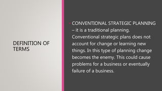 Developing strategic planning in a special education service | PPTX
